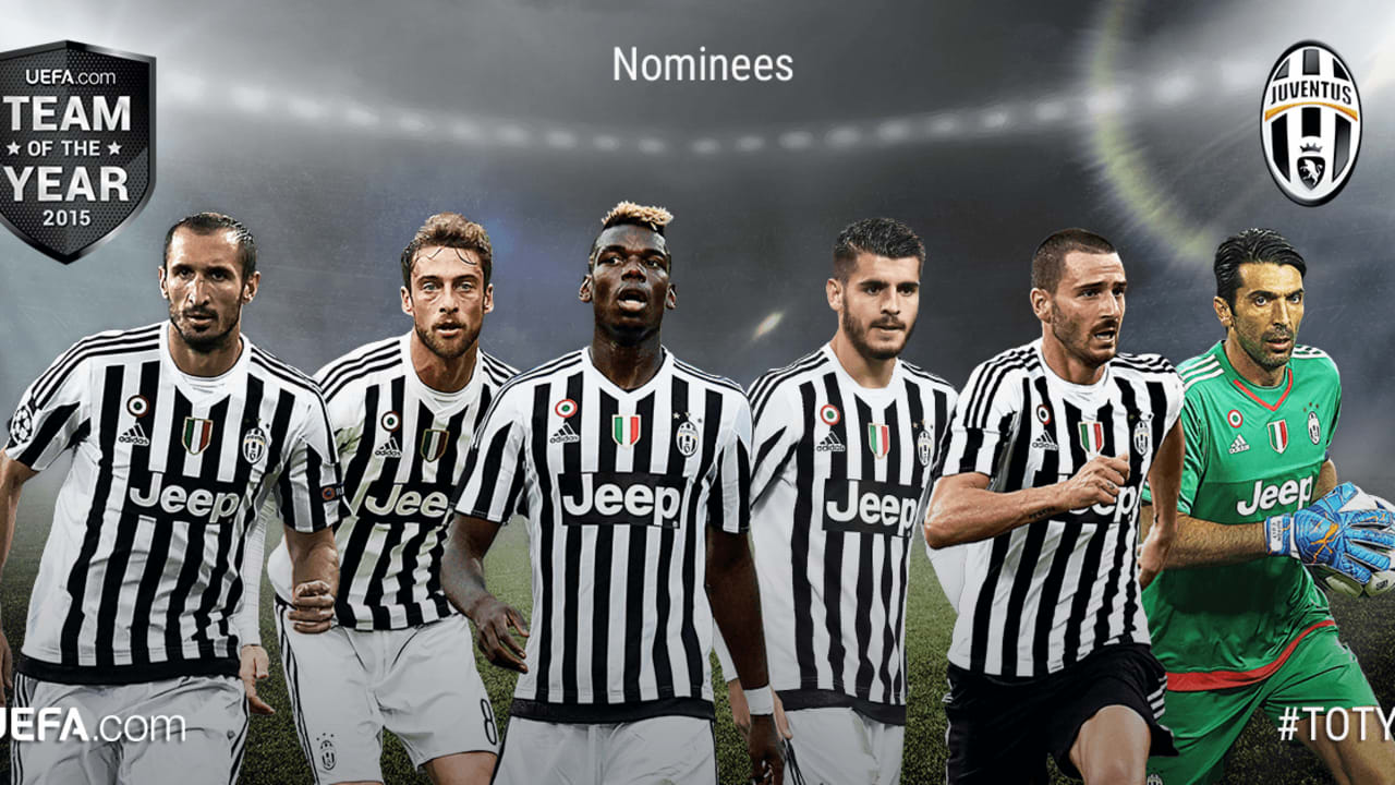 Six Bianconeri nominated for UEFA Team of The Year - Juventus