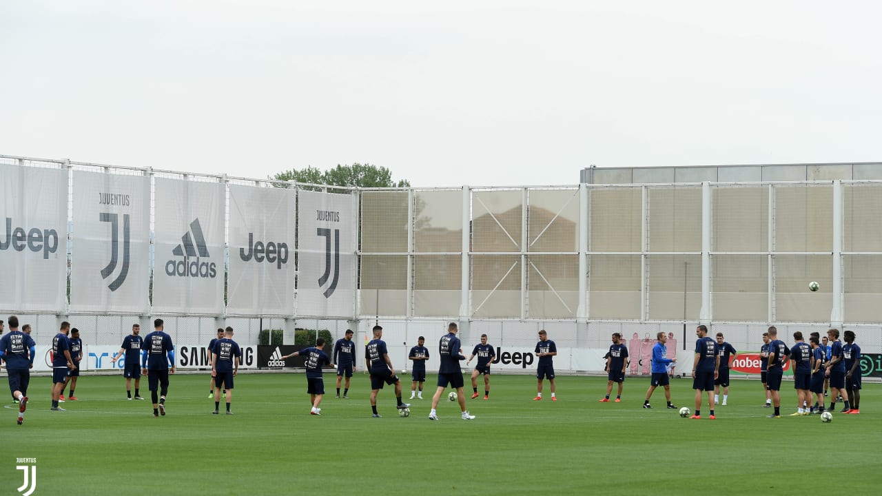 Finishing training for the Azzurri at Continassa - Juventus